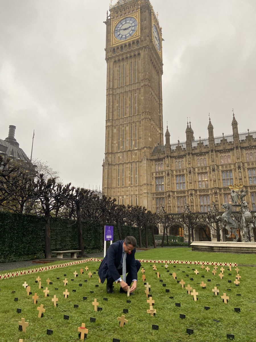 MP plants a cross in the Garden of Remembrance at Parliament - The ...