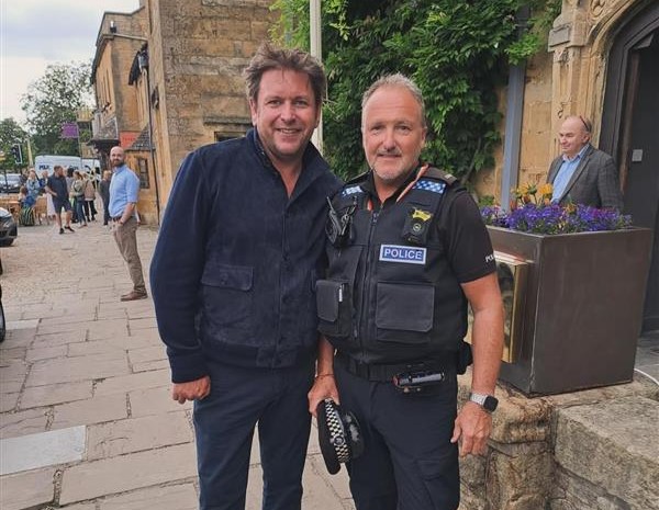 TV chef James Martin meets Evesham police officer on Broadway patrol ...